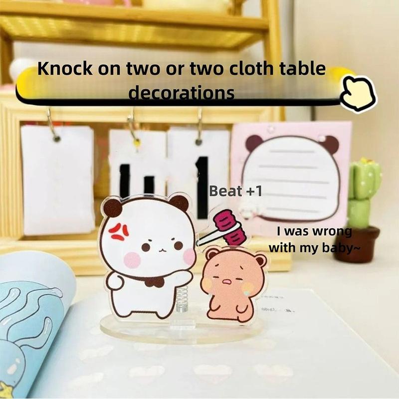 Creative Acrylic Panda Bear Figure Cartoon Decompression Bub - TikTok ...