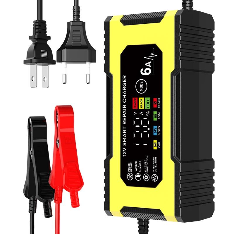 NEW 6A Full Automatic Car Battery Charger 12V LCD Digital Display ...