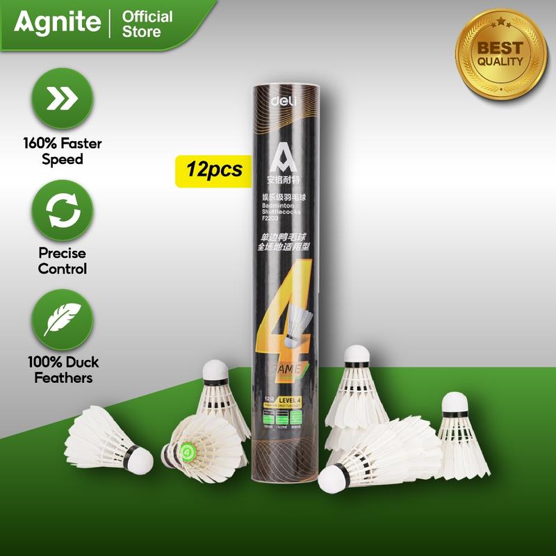 Agnite Level 4 Duck Feather High Speed Badminton Shuttlecock - TikTok ...