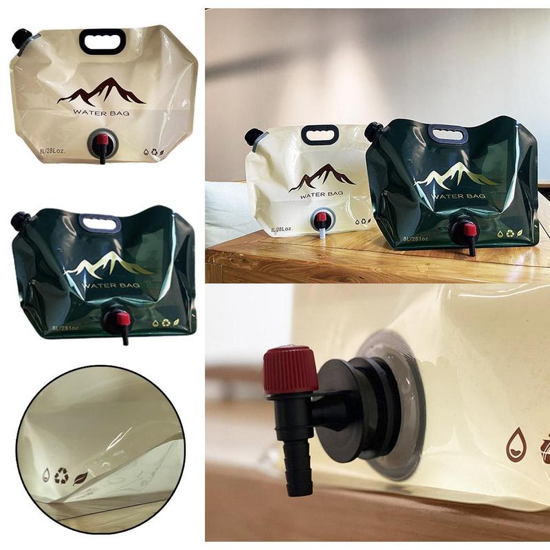 8L Outdoor Portable Folding Soft Water Storage Bag Camping Container ...