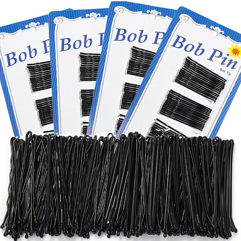 60 pcs Bob pins Black Hair Clips Hairpins Women Girls Wave Hairgrips ...
