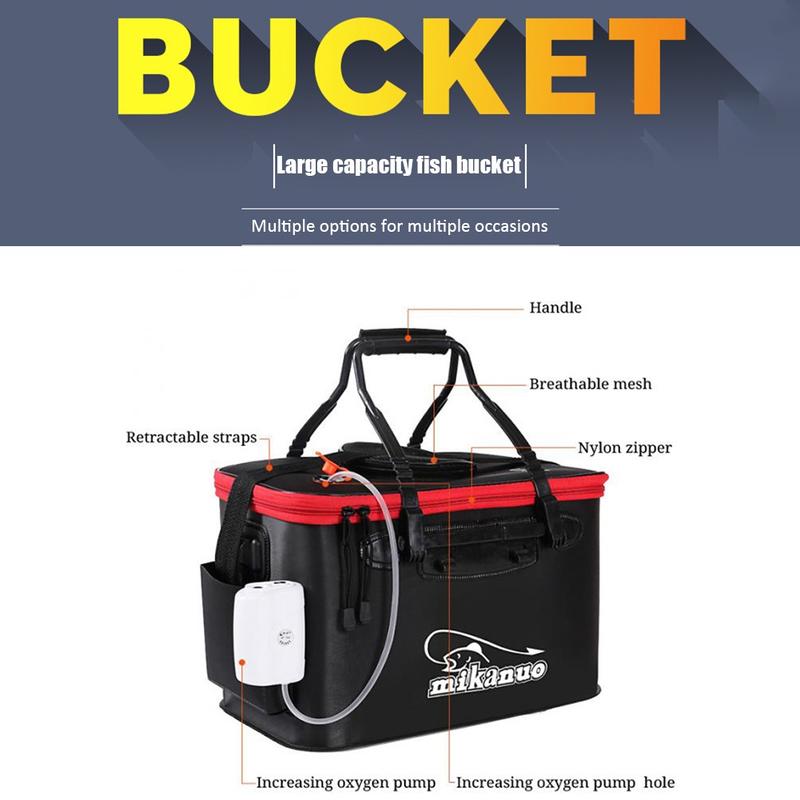 A Mikanuo Portable EVA Fishing Bag Collapsible Fishing Bucke - TikTok ...