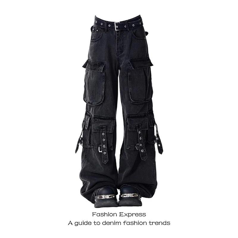 2000s clothesWomen Y2k Japanese Streetwear Design Cargo Pants Denim ...