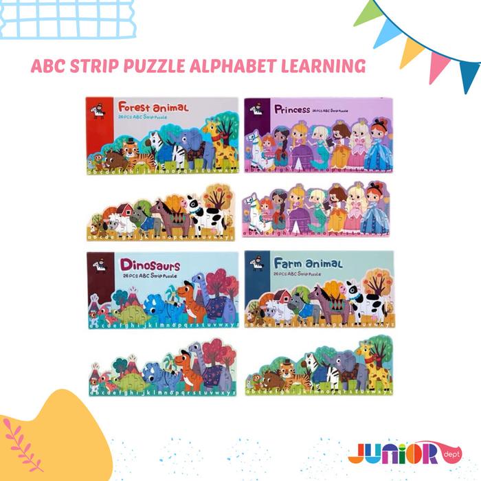 Jual ABC Strip Puzzle Alphabet Learning / Puzzle Alphabet dengan Tema ...
