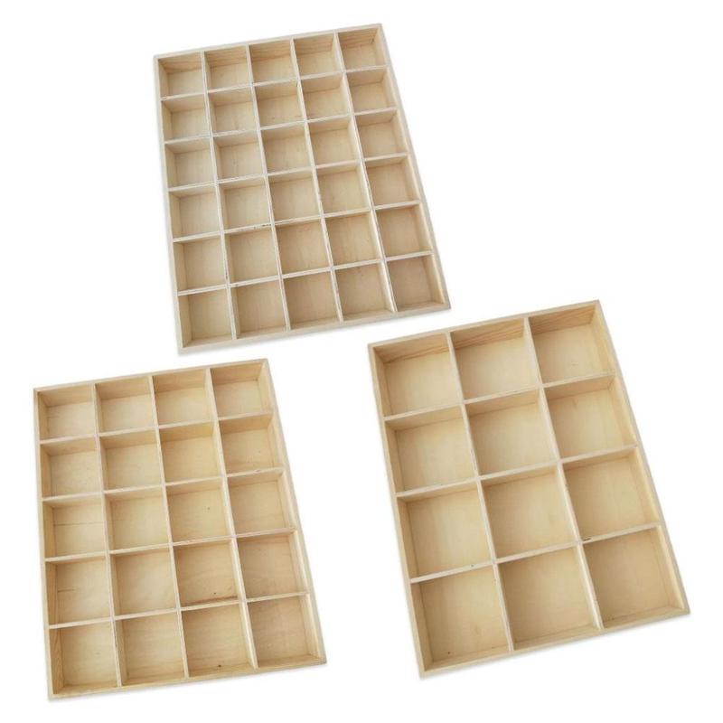 Sundries Storage Box Wooden 30 Grids Multi Organizer No Cove - TikTok ...