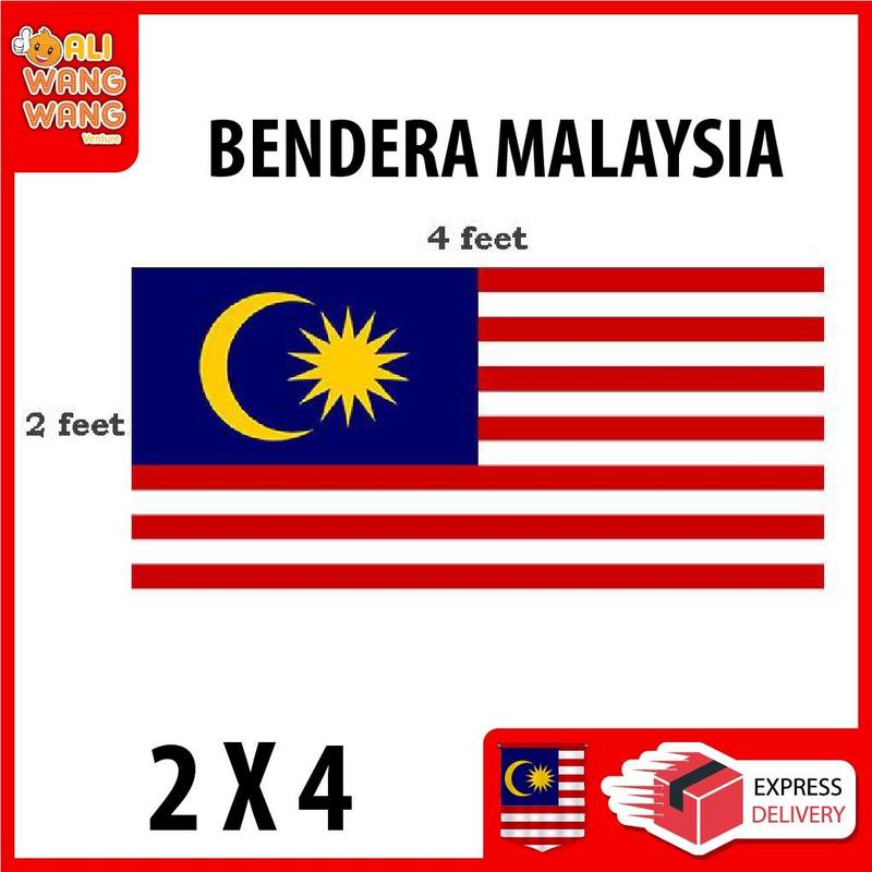 BENDERA MALAYSIA (Polyester) 2X4 FEET - TikTok Shop Malaysia