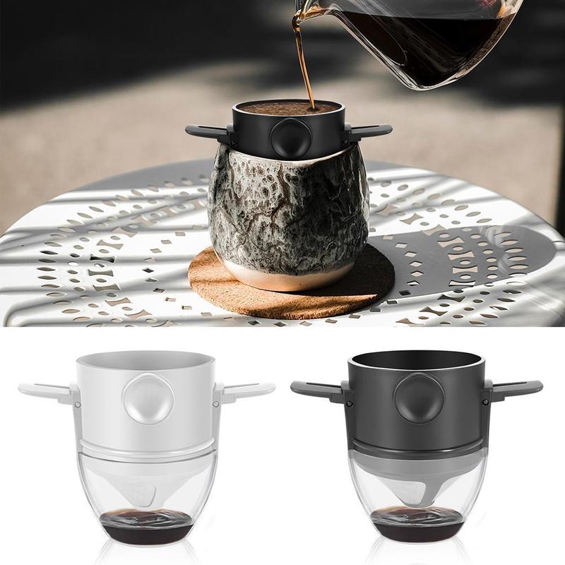 Stainless Steel Pour Over Coffee Dripper Reusable Portable Camping ...