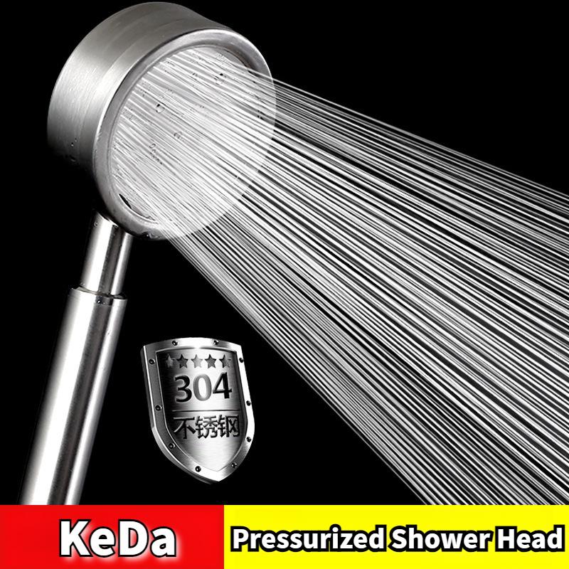 304 Stainless Steel Shower Head Set With Boost Shower Head High ...