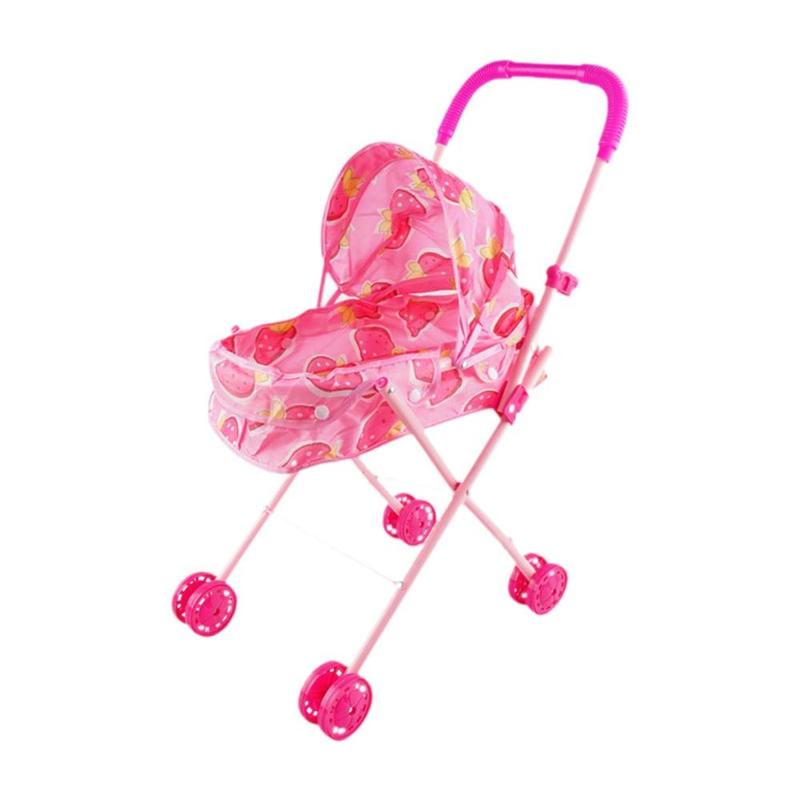 Doll Mini Pram Educational Simulation Carriage Toy for Baby Kids ...