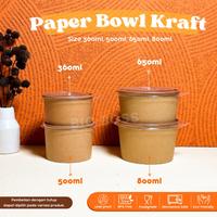 Jual [ISI 25PCS] Paper Bowl Kraft 360ml 500ml 650ml 800ml / Paper Bowl ...