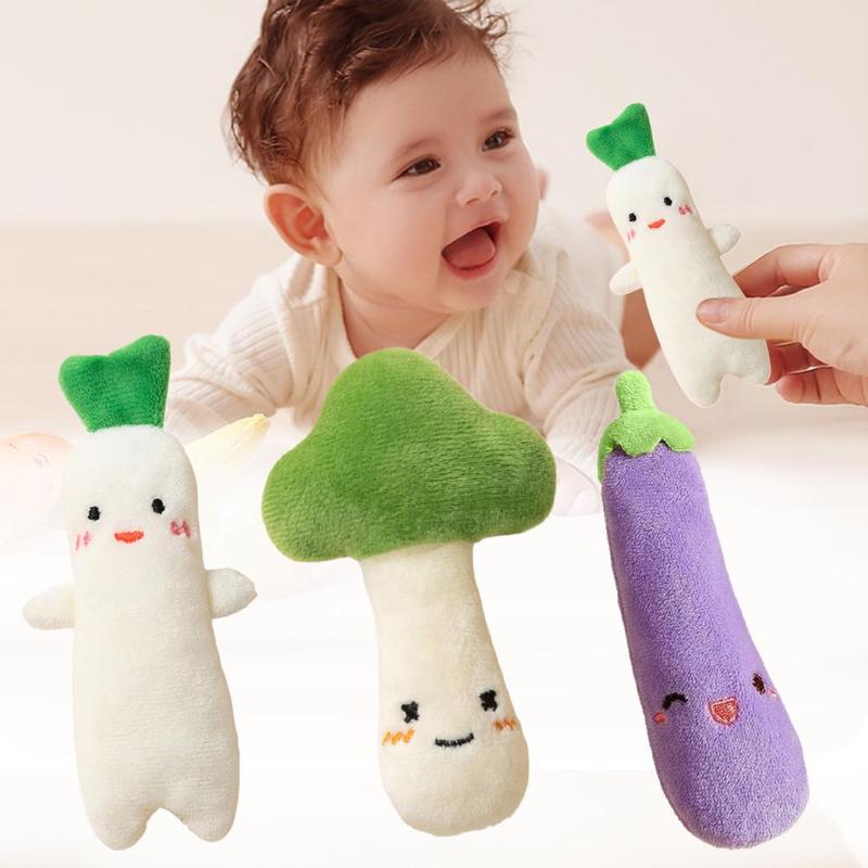 Cartoon Carrot Mooli Eggplant Anti Startle Jump Doll Hand-held - TikTok ...