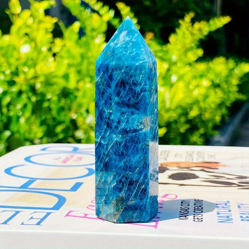 1000grams Blue Apatite Natural Crystal Towers, 6 Faceted Single ...