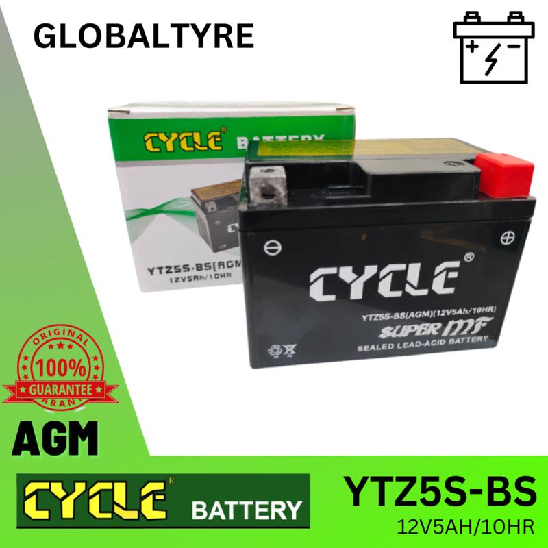 CYCLE YTZ5S SUPER MF [AGM] BATTERY Y15 Y16 LC135 EGO LC EX5 DREAM ...