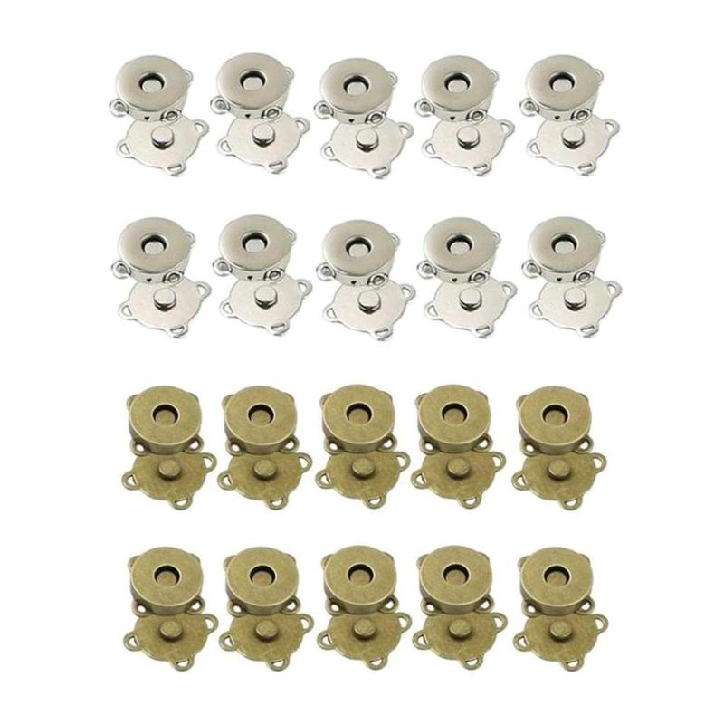 Miracle Shining 20 Pairs Magnetic Clasps Snaps Buttons DIY Purses ...