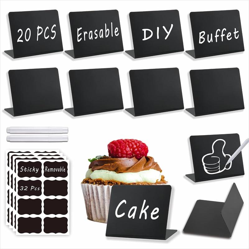 54- Set of Mini Chalkboard Signs for : 20 Erasable Chalk Board Table ...