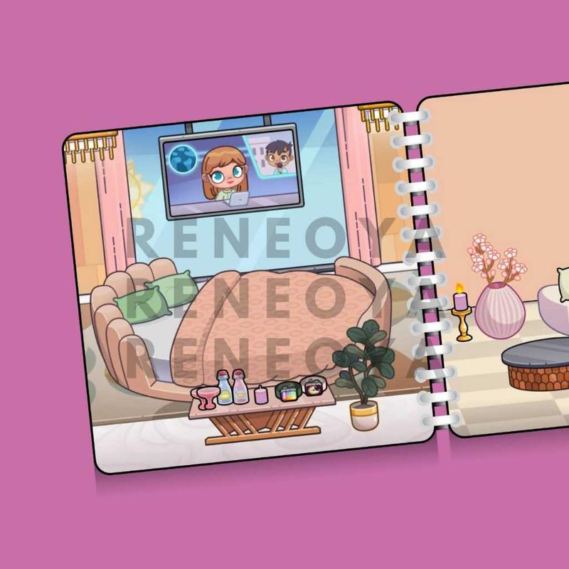 Avatar World Mansion Paper Doll Quiet Book Mainan Anak Bongkar Pasang ...