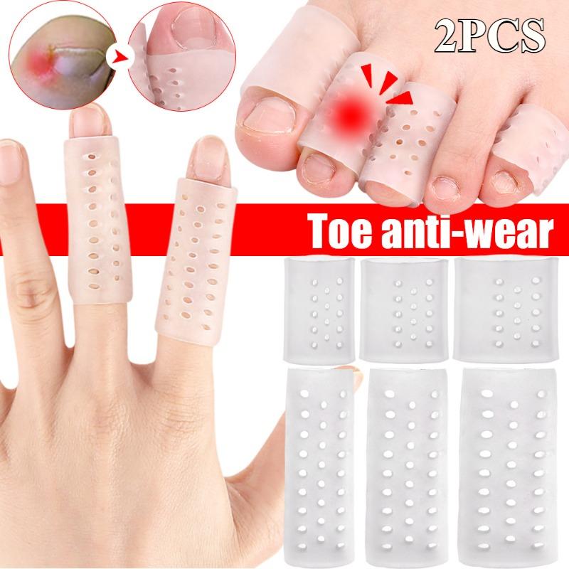 2Pcs Double Opening Breathable Elastic Toe Protector with Holes Toe ...