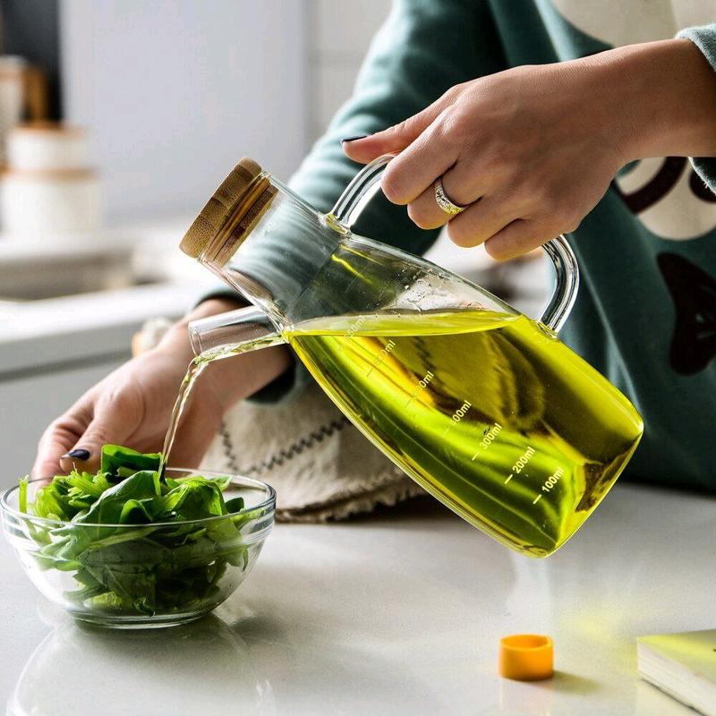 Clear stock Botol minyak masak 1000ml bottle oil dispanser bamboo ...