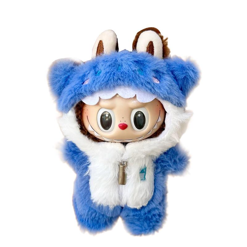 Siamese blue shark Outfit Set Labubu Clothes for 17cm Doll Cute ...