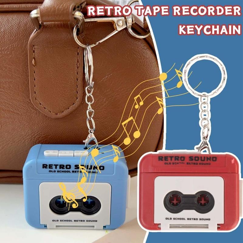 Retro Recorder Keychain Recorder Music Player Creative Pendant - TikTok ...