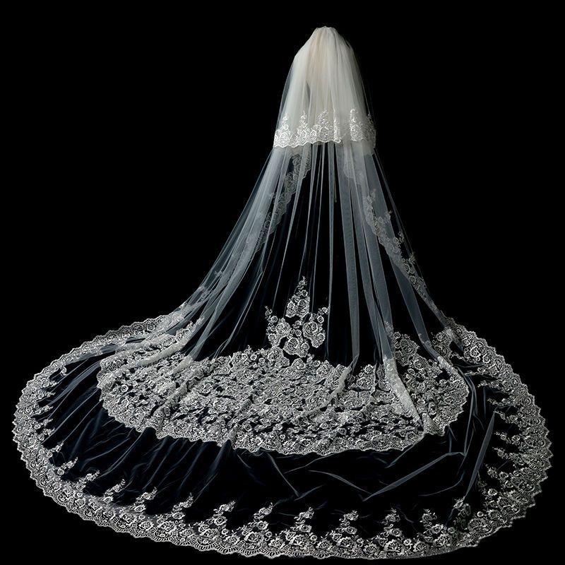Long Veil Bridal Wedding Main Wedding Veil Super Mori Korean - TikTok ...