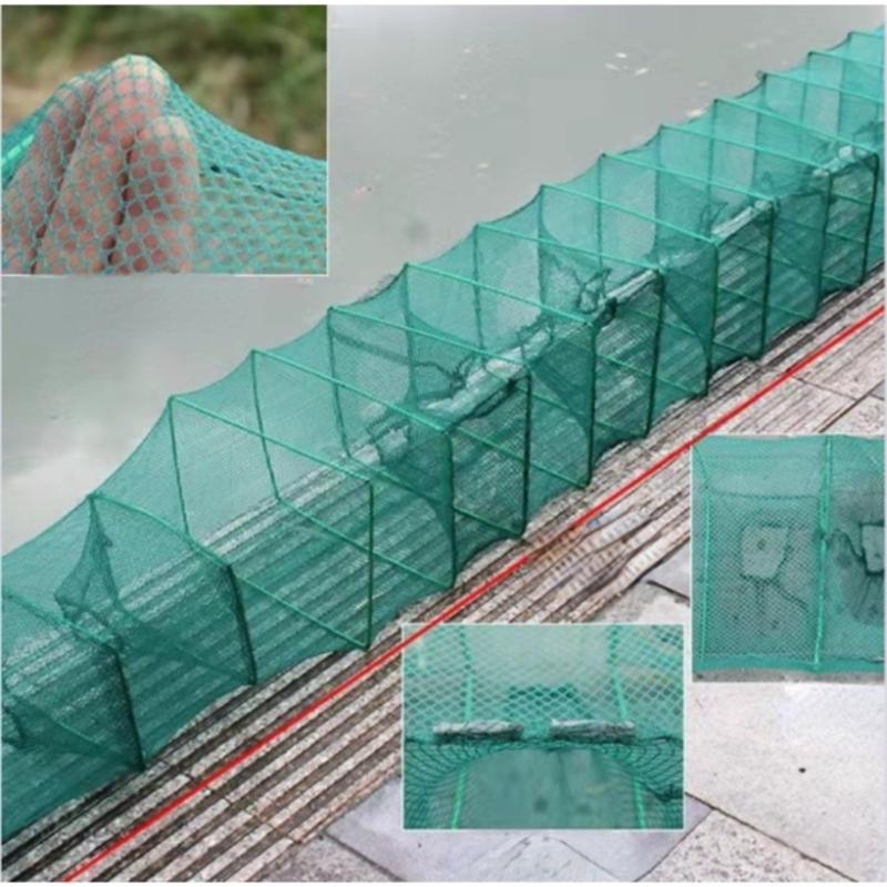 Foldable Shrimp Cage White Green Fish Cage Net Multi-Size Shrimp ...