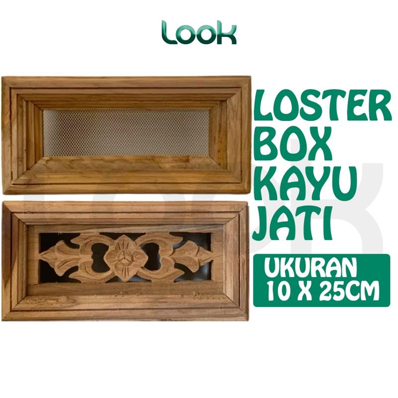 [ 10 X 25 ] Loster Box Kayu Jati | Ventilasi Udara Jati 10x25 - Shop ...