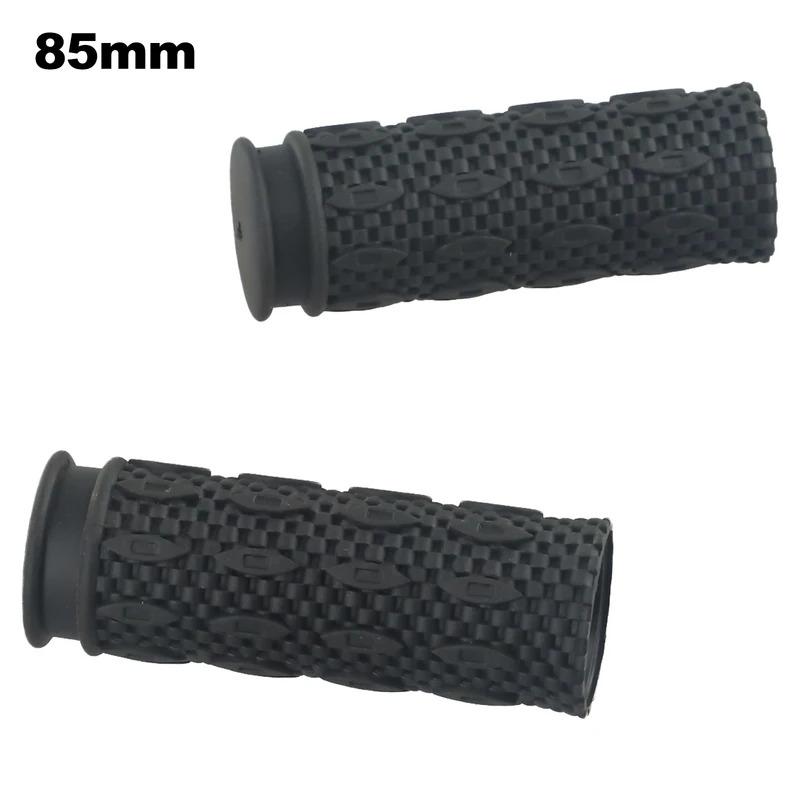 1pair bike handlebar grips short texture black rubber handlebar ...