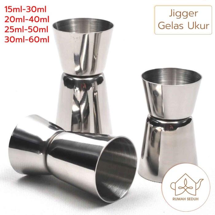 Jigger Stainless Steel - Pengukur Volume Cairan Jiger - Gelas Ukur 15 ...