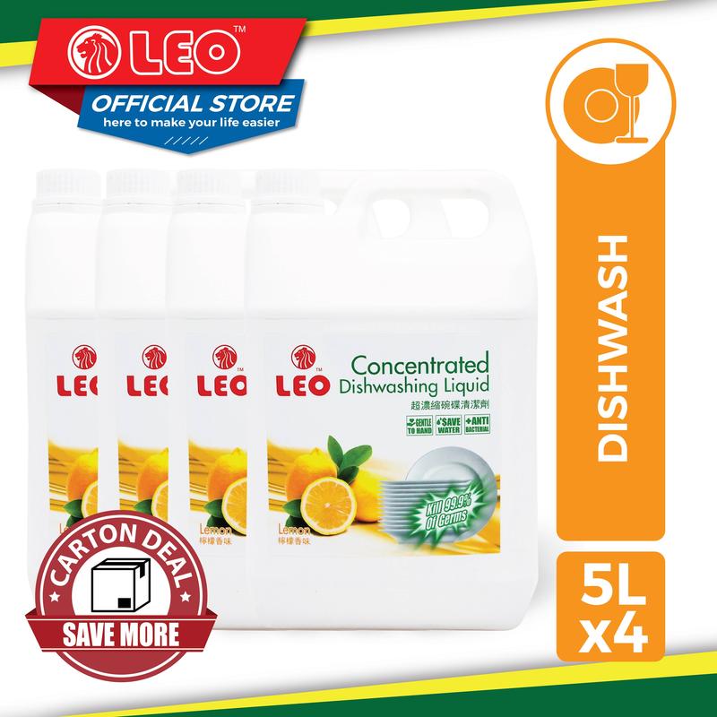 [Carton Deal] Leo Concentrated Dishwashing Liquid LEMON (5l - TikTok ...