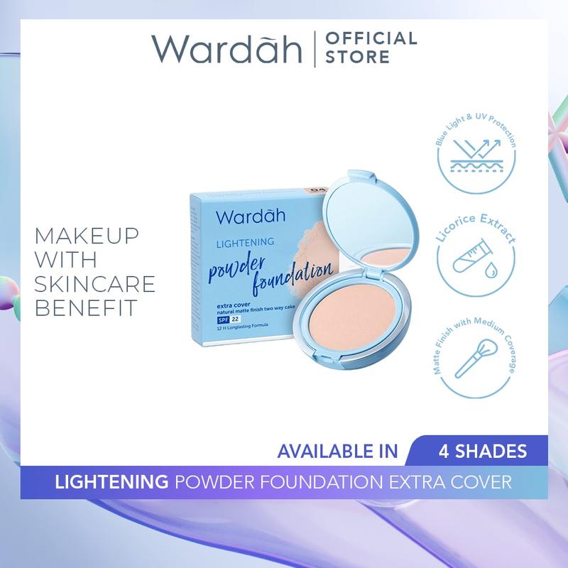 Wardah Lightening Powder Foundation Extra Cover SPF 15 - Bedak - TikTok Shop Malaysia