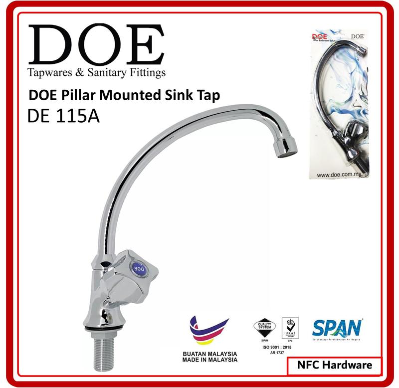 DOE DE 115A Pillar Mounted Sink Tap - Arrowline Handle - TikTok Shop ...