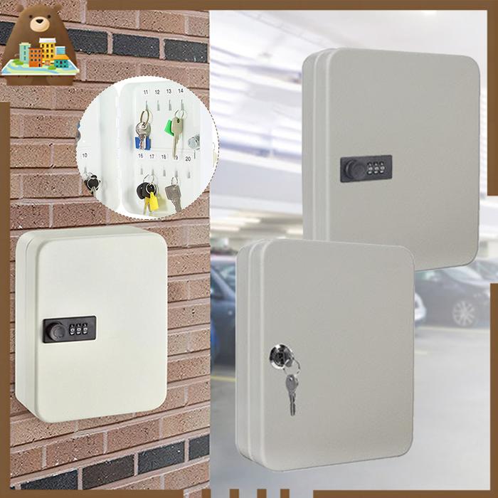 Jual Wall Key Box Wall Mount Safe Security Cabinet Box 20 Key Kotak ...