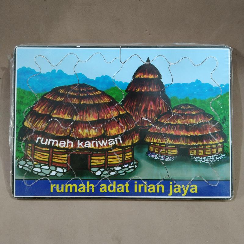 PUZZLE RUMAH ADAT IRIAN JAYA - alat permainan edukasi anak - Shop ...