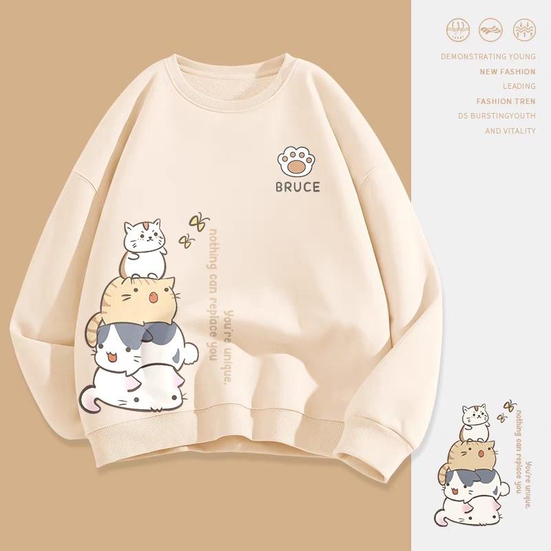 Sweater Kasmir Bercetak, Gaya Comel Lembut Jepun, Untuk Wanita ...
