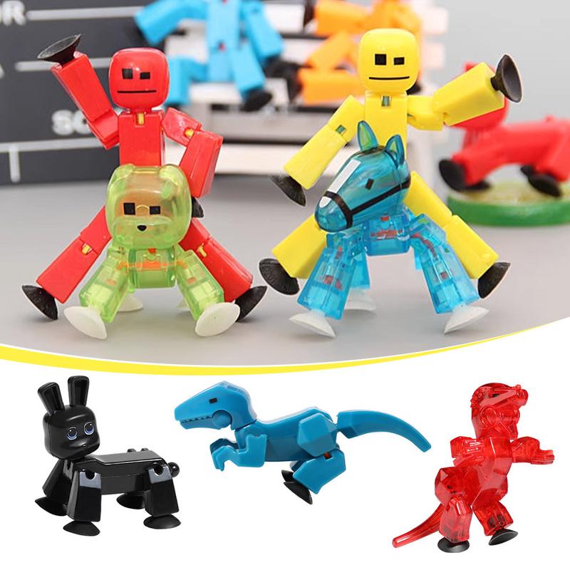 Suction Cup Stickbot Toys Sticky Robbot Toys For Boys Stick Bot ...