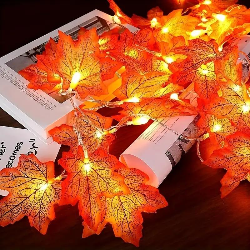 Lampu Rentetan Daun Maple LED, 10 / 20 LED, Dikuasakan Bateri, - TikTok ...