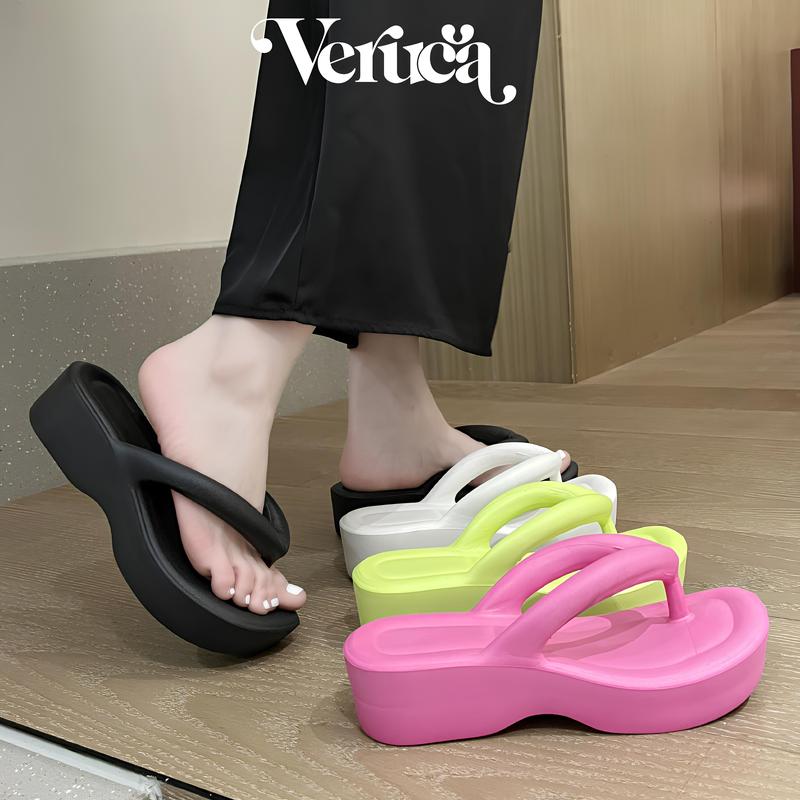 Veruca Sandal Jepit Jelly Wedges Wanita Eva Ringan Empuk Elastis - Shop ...
