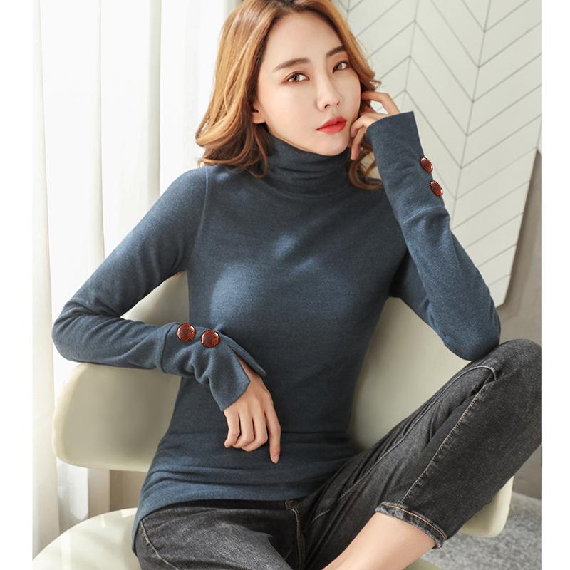 Black with High Collar Bottoming Shirt Women 2023 Autumn and - TikTok ...