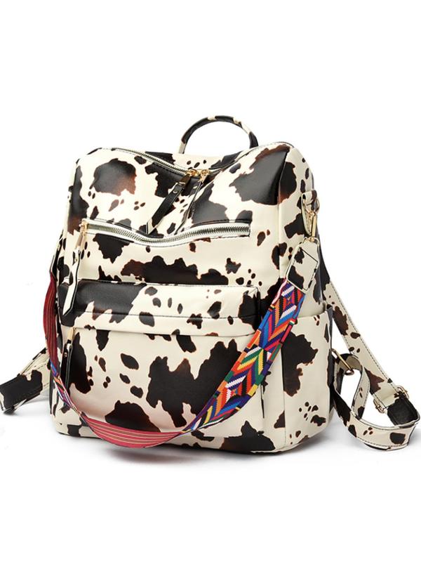 Summer Casual Western Style Cow Print Backpack, Backpacks for - TikTok Shop