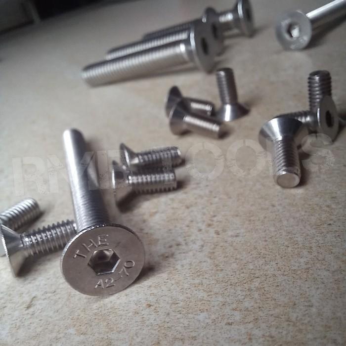 Jual Baut JF Kunci L M6 x 15 Stainless 304 Verseng Countersunk A2-70 M6 ...