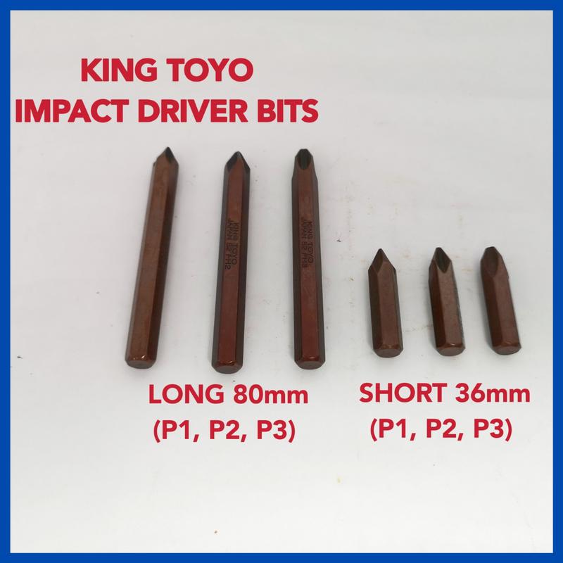 King Toyo Impact Driver Bits S2 (P1,P2,P3) Long 80mm & Short - TikTok ...