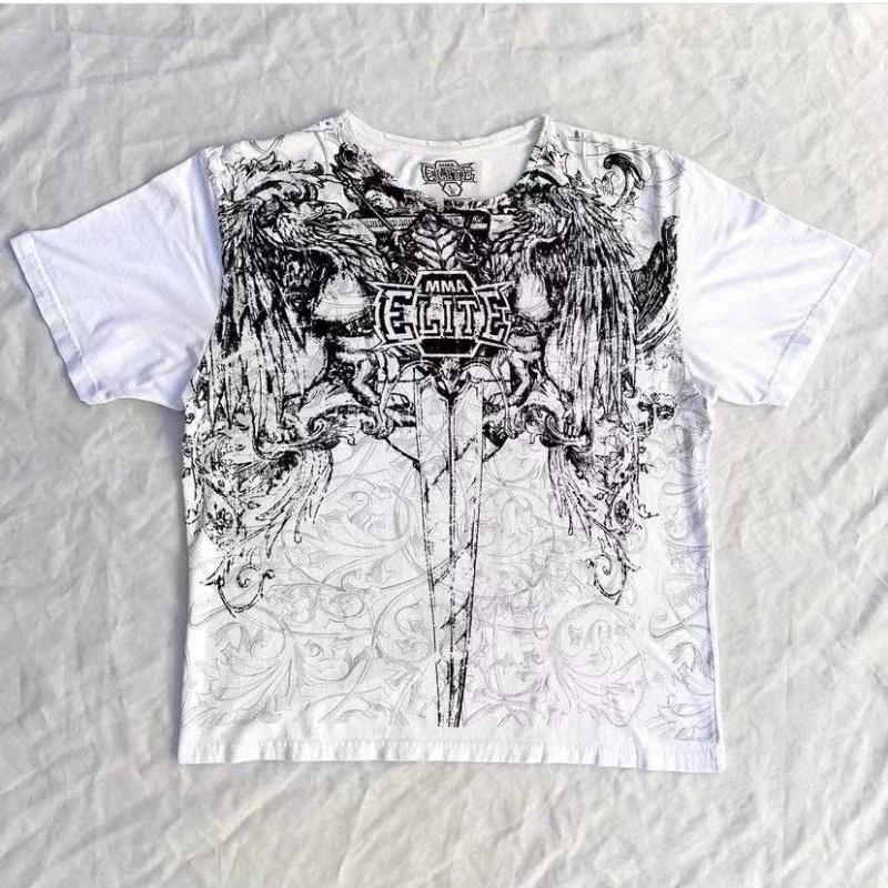 Baju Atasan Lelaki Bersaiz Besar, Gaya Skull Amerika, Gaya Gelap ...