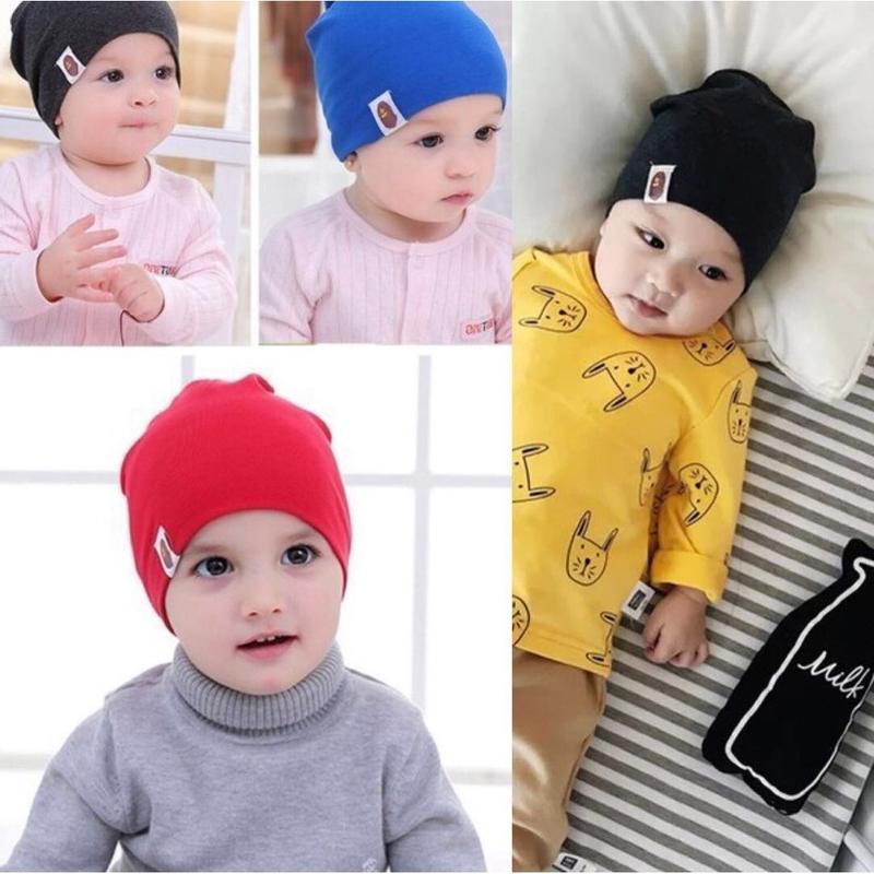Kid's Bonnet Cotton Breathable Fashion Cap Bonet Washable Colorful ...