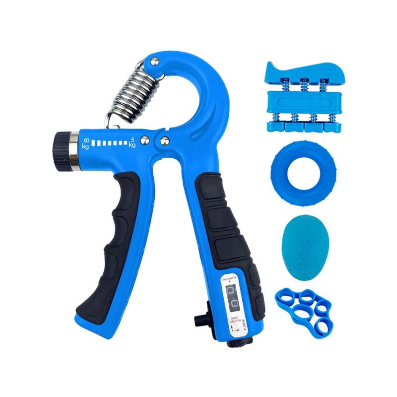 5Pack Grip Strength Trainer Kit Adjustable Count Hand Grip Set with ...