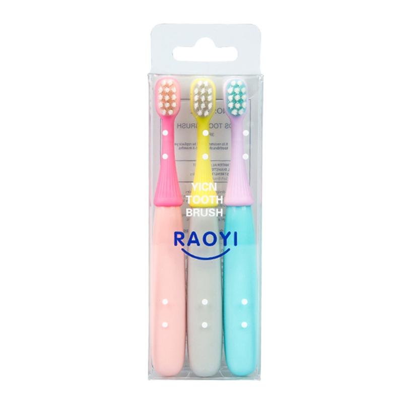 3 Pcs/Set Soft Bristles Cute Children Toothbrushes Cartoon Mushroom ...