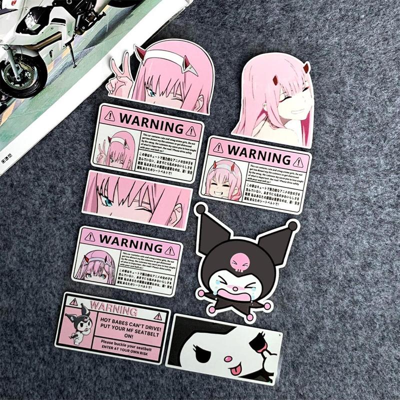 Motorcycle Stickers Japanese Anime Girl Cartoon Stickers JDM - TikTok ...