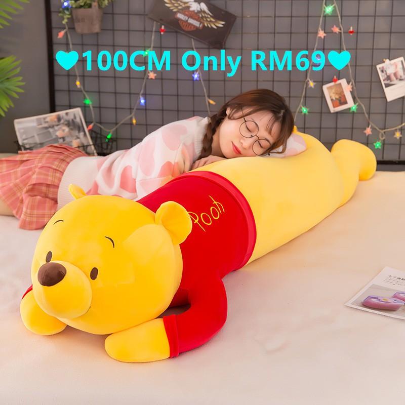Beruang gebu panjang Winnie Pooh plushie untuk tidur, bantal - TikTok ...
