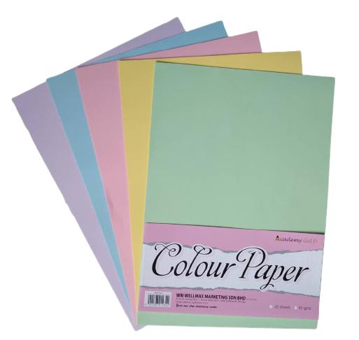 40s Mix 5 Light Colours A4 Paper Single Color Paper A4 Kerta - TikTok ...
