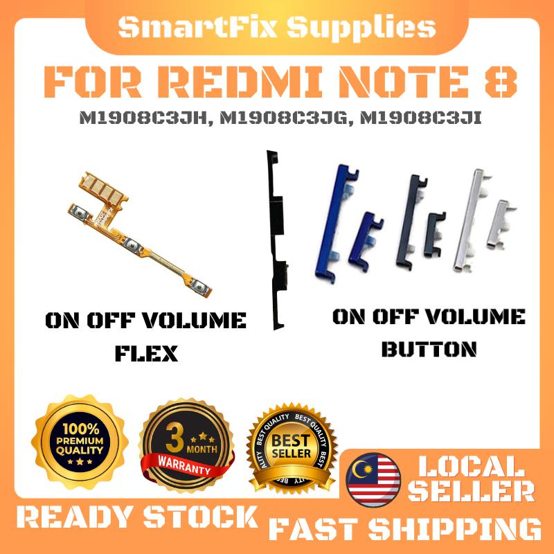 For Redmi Note 8 Power On Off+Volume Ribbon Flex M1908C3JH M1908C3JG ...